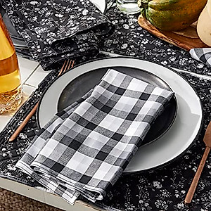 Vera Bradley Women's Cotton Napkin Set of 4, Kingbird Plaid - Recycled Cotton, One Size