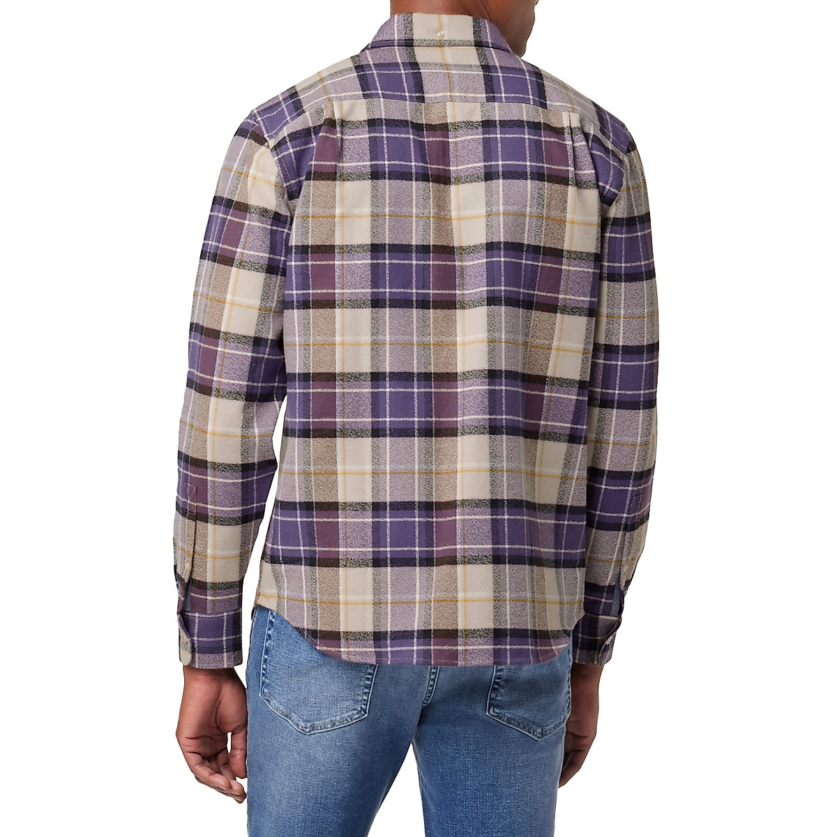 Joe's Jeans Men's Boucle Flannel Shirt, Grape Haze Plaid, M