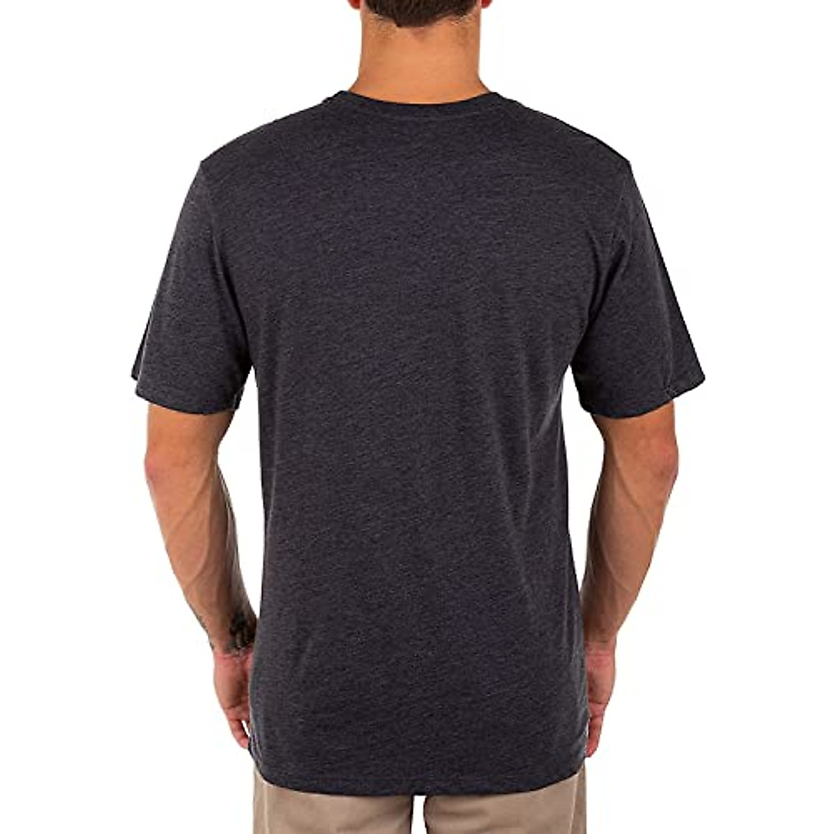 Hurley mens Icon Slash Gradient T-shirt T Shirt, Black Heather/Pollen, Medium US