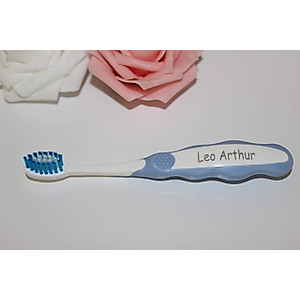 Personalized Toothbrush Kids Manual Toothbrush Age 2-6 4 Color Variety Pack Any Name/Message Engraved 4 Pack - Personalized Gift