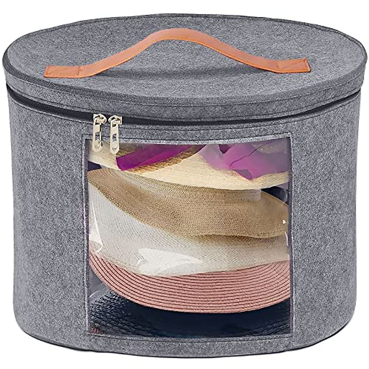 Hat Storage Boxes For Women And Men Storage With Lid Large Foldable Round Travel Decorative Hat Boxes Hat Box Hat Boxes For Men Storage
