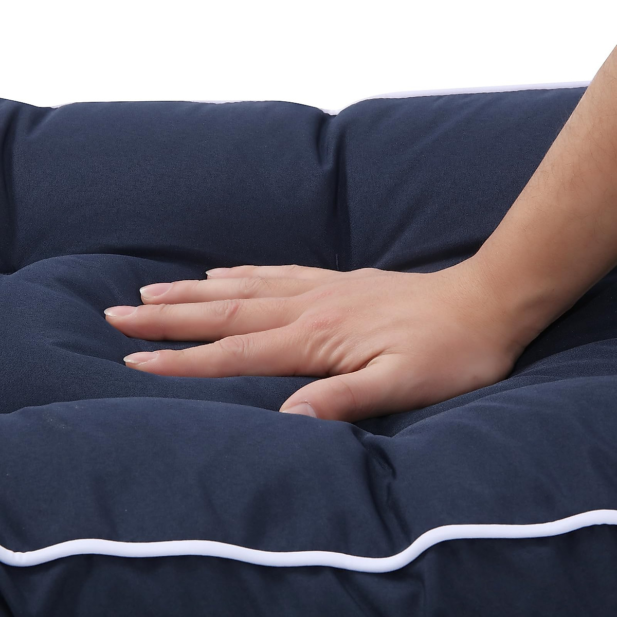 Maphissus 3 Seat 57 Inches Outdoor Porch Swing Cushions,Water-Resistant Tufted Patio Swing Replacement Cushions