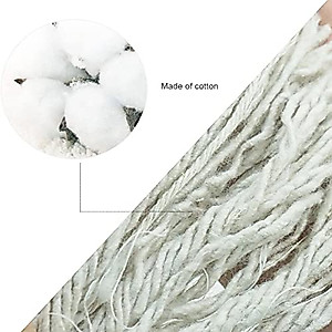 YUZENET Braided White Cotton Rope (5/8 inch x 100 ft) Natural Soft Utility Rope