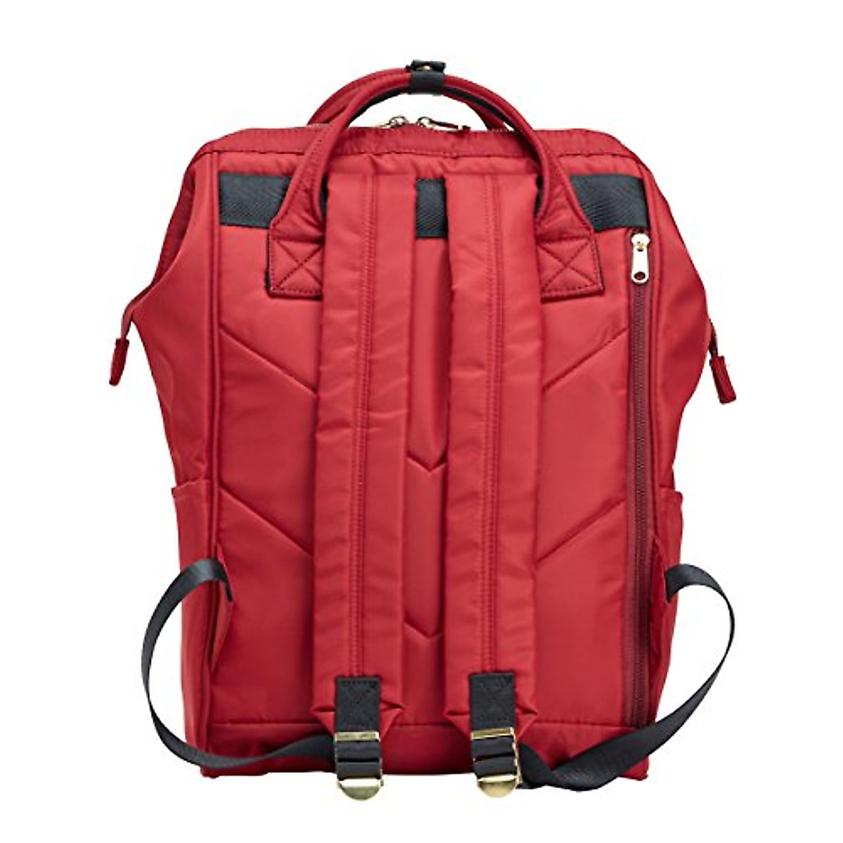 Kah&Kee Nylon Backpack Diaper Bag with Laptop Compartment Waterproof Work Travel School for Women Man (Wine)