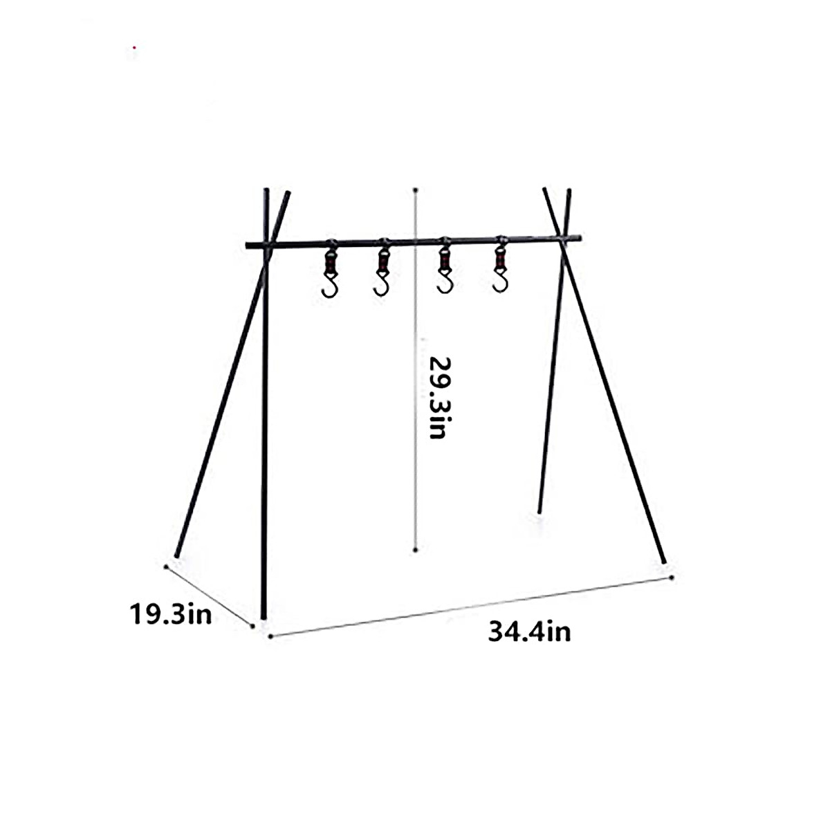 phsmoo Folding Hanging Rack Travel Camping Shelf Triangle Rack Assembly Storage Picnic Rack