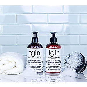 Thank God It's Natural tgin Miracle RepaiRx Strengthening Shampoo For Damaged Hair with Black Castor Oil and Biotin - Repair - Protect - Restore - 13 Oz