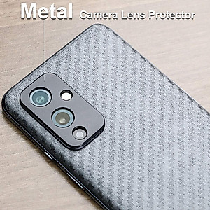 Ibywind Screen Protector For OnePlus 9 5G,with 2Pcs Tempered Glass,1Pc Camera Lens Protector,1Pc Backing Carbon Fiber Film [Fingerprint Reader,Easy to install]