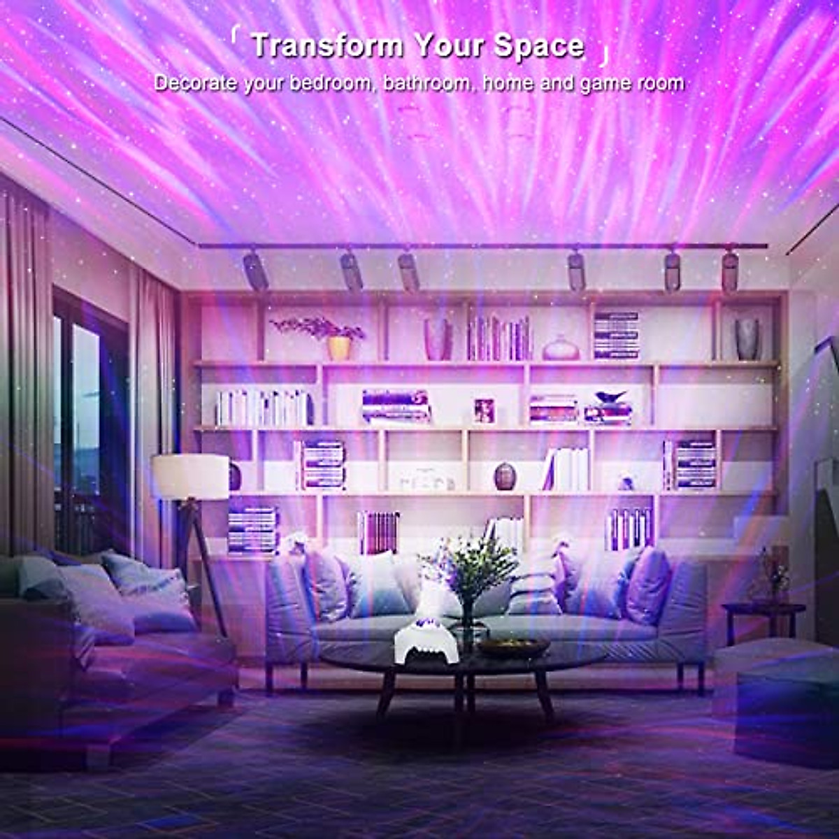 Vinwark Star Projector, Galaxy Projector, Northern Lights Aurora Projector for Bedroom with Music Bluetooth Speaker and White Noise, Starry Night Light Projectors for Kids Adults