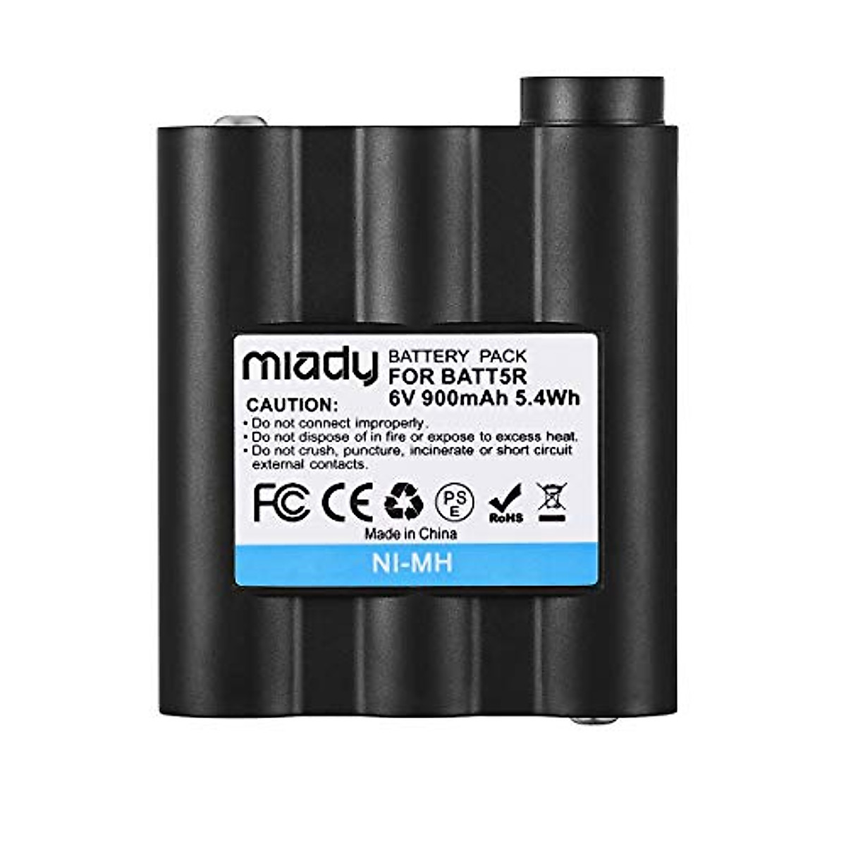 Miady BATT5R AVP7 Rechargeable Batteries 6V 900mAh for GXT Walkie Talkie GXT1000 GXT1050 GXT850 GXT860 GXT900 GXT950 and More