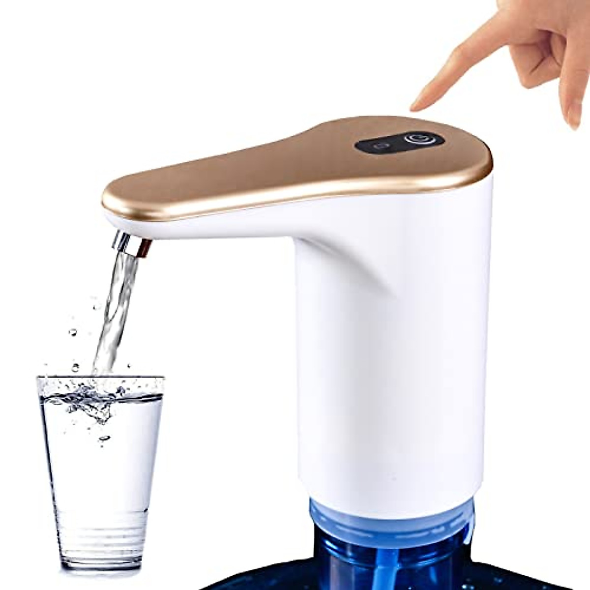 Water Bottle Pump, 5 Gallon Water Dispenser Pump, Universal USB Charging Portable Water Drinking Water Pump for 2-5 Gallon Bottle, Portable Electric Water Jug Pump