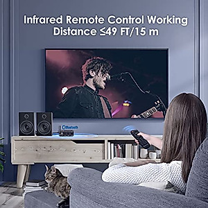 Fosi Audio BL20A 200W Bluetooth 5.0 Home Audio Stereo Amplifier Hi-Fi Mini Class D Integrated Amp with U-Disk/3.5MM AUX/RCA Input and Remote Control for Home Passive Theater Speaker with Power Supply