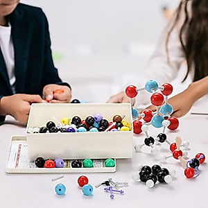 SOUJOY 444 Pieces Chemistry Molecular Model, Organic and Inorganic Modeling Kit, Students Teacher Set with Atoms Bond, Links and, Short Link Remover Tool for Learning Science
