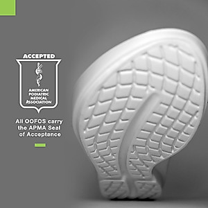 OOFOS OOmg Low Shoe, White & Black - Women’s Size 8 - Lightweight Recovery Footwear - Reduces Stress on Feet, Joints & Back - Machine Washable