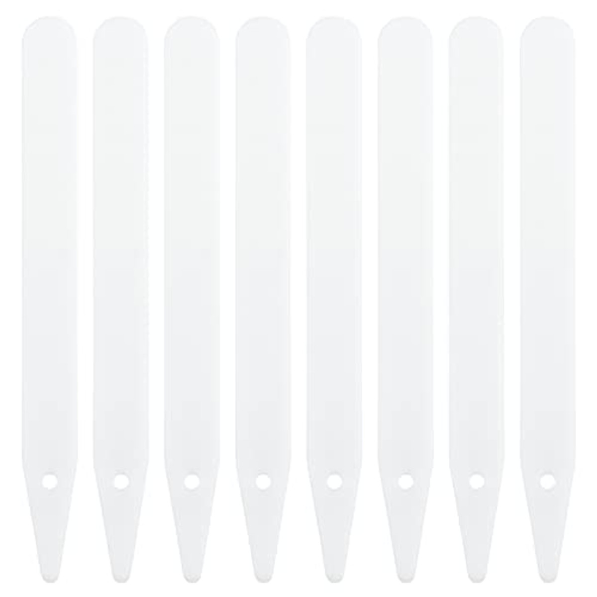 KINGLAKE 100 Pcs 6 Inch Thick Plastic Plant Garden Labels Nursery Garden Labels Stake Tags Plant Name Tags Waterproof Plant Tags Plant Identification Stakes Tags for Seedling,Vegetable White