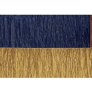 K-Kraft USA-Made Crepe Paper Streamers for Birthday, Party, Holiday, School, Wedding, Shower, or Graduation (1 Navy Midnight Blue + 1 Gold Metallic)