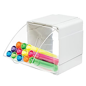 Deflecto Single Tilt Bins, 5.2" x 5.54" x 4.65", White, 4-Pieces (421103CR)