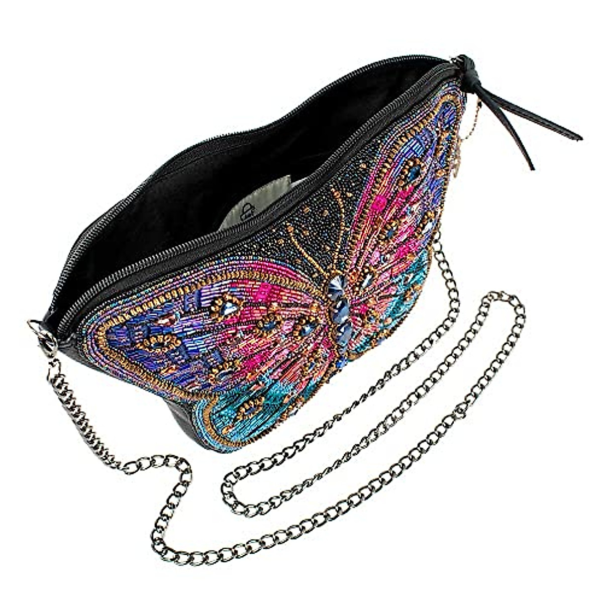 Mary Frances Jewels Handbag Beaded Butterfly Crossbody Clutch Bag, Multi