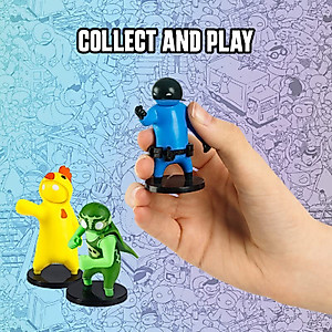 Gang Beasts Action Figures | Pack of Five | 2.5 Inch Figurines for Kids. Superhero Toys for Boys & Girls. Collect 16 Mini Toys | 1 Hidden Rare Character Official Gang Beasts Toys