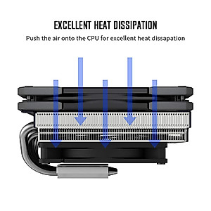 ID-COOLING IS-60 EVO ARGB CPU Cooler LGA1700 CPU Air Cooler 64mm Height ARGB Cooler 5V 3PIN Connector 6 Heatpipes Dual 15mm Slim Fans, Intel/AMD