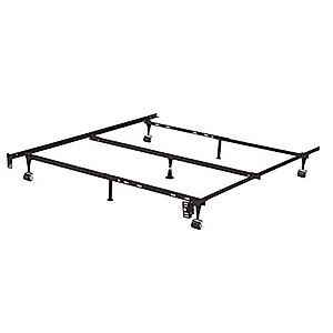 KB Designs – 7 Leg Heavy Duty Metal Queen Size Bed Frame with Center Support Legs