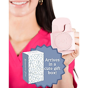 Stethoscope Holder with Cute Pink & Hygienic Design | Stethoscope Holder Hip Clip in Gift Box | Stethoscope Accessories | Stethoscope Clip w Durable Adhesive | Stethoscope Holster | Nurse Accessories