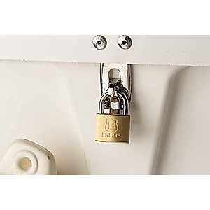 BRINKS - 40mm Solid Brass Keyed Padlock with 7/8” Shackle Clearance - Chrome Plated With Hardened Steel Shackle