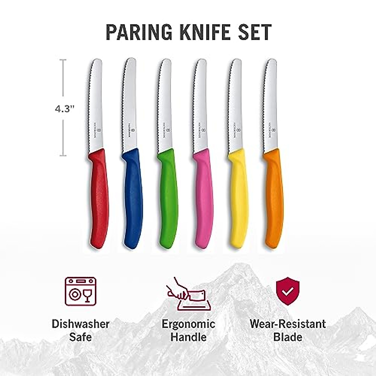 Victorinox Swiss Classic 6-Piece Tomato and Table Knife Set, Multicolor