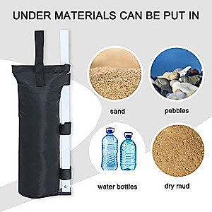 MASTERCANOPY 100lbs Canopy Weight Sandbags (7"x18",Black)