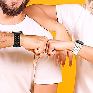 Aopigavi 6 Pack Breathable Sport Bands Compatible with Apple Watch Band 38mm 40mm 41mm 42mm 44mm 45mm 49mm for Women Men, Soft Silicone Strap Wristband for iWatch SE Series Ultra/8/7/6/5/4/3/2/1 Band