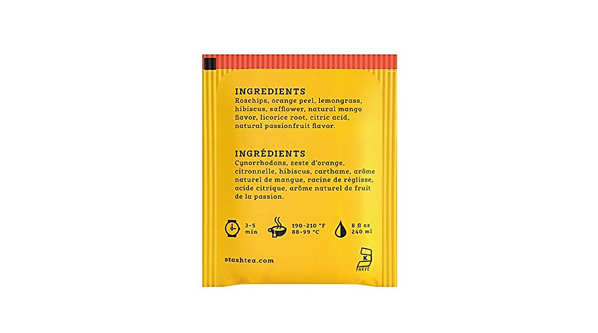 Stash Tea Mango Passionfruit Herbal Tea, 20 Count Box of Tea Bags ...