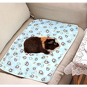 JSLZF Guinea Pig Cage Liner 18”x14”, 3PCS Guinea Pig Pads Washable, Absorbent Waterproof Rat Cage Liner for Chinchillas, Bunnies