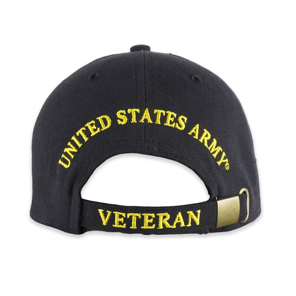 US Army Veteran Hat for Men and Women,Officially Licensed Product, Adjustable Strap Baseball Cap - Embroidered Army Baseball Cap Beautifully Stitched Lettering on Front and Back (Black)