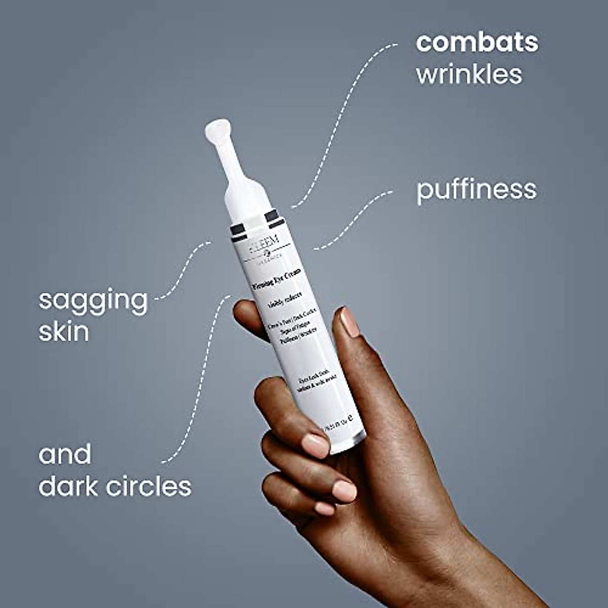 Kleem Organics Anti Aging Eye Cream - Reduces Dark Circles, Puffiness, Bags, Crow's Feet, Fine Lines & Sagginess