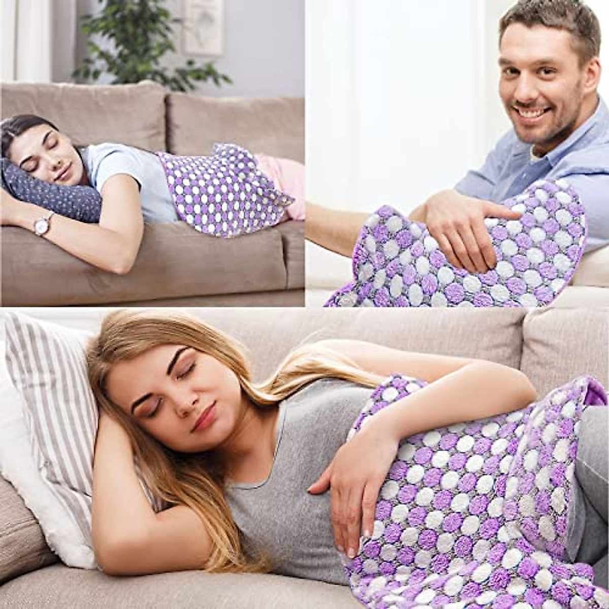 Full Weighted Heating Pad for Neck and Shoulders, Pasonio Large Electric Heated Wrap for Cramps and Pain Relief - 2.4lb Hot Heat Pad with Moist & Dry Heat Therapy Options, Washable- (18"x22") - PYQ02