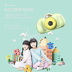 LKYBOA Green Children Camera，2.4Inch Children Digital Cameras for Girls Dual Lens for Year Old Boys Girls Outdoor