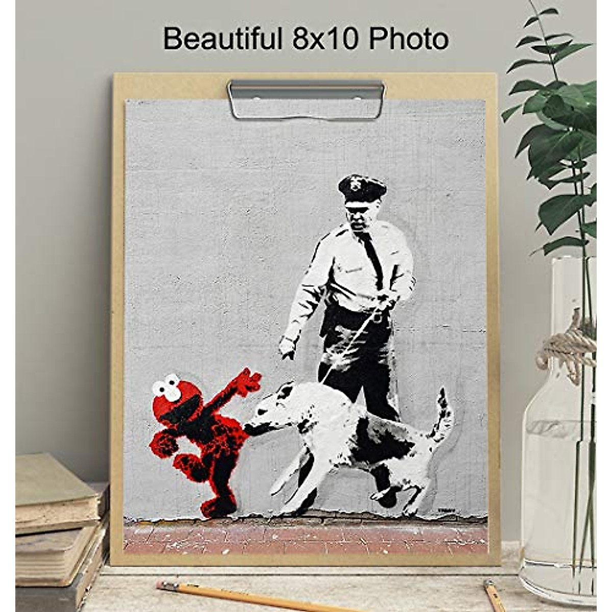 Police Arrest Street Art - Graffiti Wall Decor - 8x10 Poster, Home Decoration for Living Room, Office, Bedroom - Unique Gift for Policemen, Law Enforcement Officer, Men, Boys, Teens - UNFRAMED Print