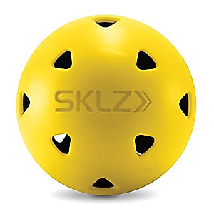 SKLZ Limited-Flight Practice Impact Golf Balls, 12 Pack,Yellow