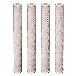 CFS – 4 Pack Carbon Block Water Filter Cartridges Compatible with 20 inch House Filters– Remove Bad Taste & Odor – Whole House Replacement Water Filter Cartridge, White