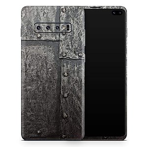 DesignSkinz Bolted Steel Plates Protective Vinyl Decal Wrap Skin Cover Compatible with The Samsung Galaxy S20 (Screen Trim & Back Glass Skin)