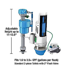 Danco HYR451T HyrdroRight Universal Water-Saving Toilet Repair Kit with Dual Flush Valve, Lever Handle, White, HYR451T