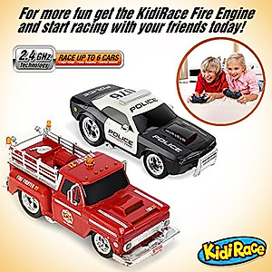 KidiRace Remote Control Police Car Toy with Lights and Sirens for Boys - Rechargeable Cop Car - Durable RC Police Car Toy for Kids 3 Years and Up