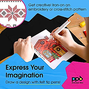 PPD Inkjet Premium Iron-On Dark T Shirt Transfers Paper LTR 8.5x11" Pack of 5 Sheets (PPD-4-5)