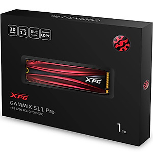XPG GAMMIX 1TB S11 Pro 3D NAND PCIe NVMe Gen3x4 M.2 2280 SSD (AGAMMIXS11P-1TT-C)