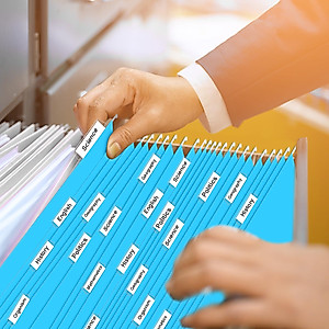 Estune 75 Pcs Hanging File Folders with Tab Letter Size Hanging Folders File Folder File Organizer for Office Cabinet Document Storage Supplies (Blue)