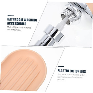 Cabilock 1 Set Bathroom Set Tray Decor Plastic Toothbrush Holder Toothbrush Holder Cup Lotion Pump Bottle Vanity Decor Black Trim Foaming Handwashing Fluid Plating Dressing Table