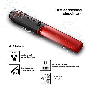 XP Metal Detectors MI-6 Pinpointer, with Wireless connectivity to The Deus II, Deus & ORX Metal detectors, by XP Metal Detectors to be Used by All detectorists (MI-6-AM)