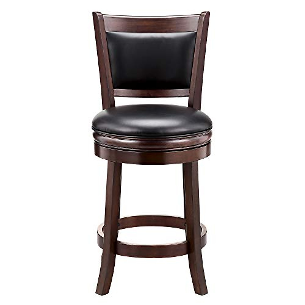 Ball & Cast Swivel Counter Height Barstool 24 Inch Seat Height Cappuccino Set of 2