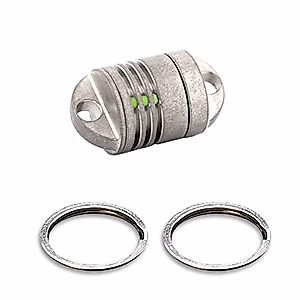 ZeroHour MQR Magnetic Quick Release Keychain Fob for Keys, Bags, Purses and Belt – Ultra Strong Magnet with Premium Rings for Fast Access to Keys (1, Sandblasted Titanium)