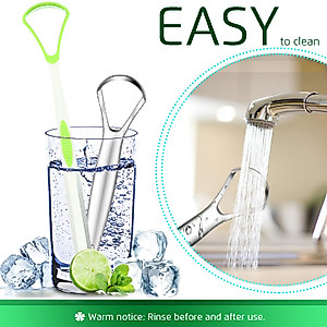New Tongue Scraper, Premium Tongue Cleaner, Keep Oral Hygiene, Metal Tongue Scrapers, BPA Free, Medical Grade Stainless Steel, For Adults Kids, Bad Breath Treatment Tools