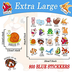 800PCS Punny Rewards Stickers for Classroom Punny Labels Fun Inspiration Stickers Motivational Positive Accents Words Stickers for Kids School Stickers Teacher School Supplies